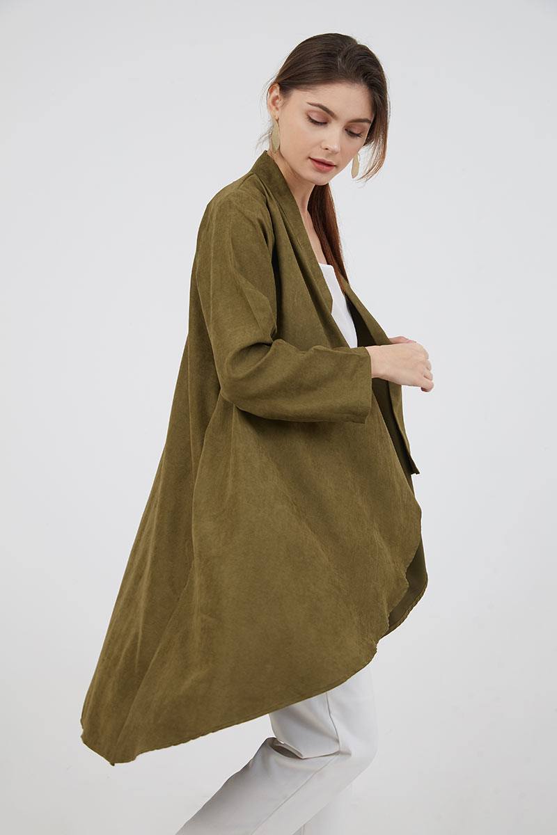 Sell Falisa Waterfall Cardigan Army Outerwear | Berrybenka.com