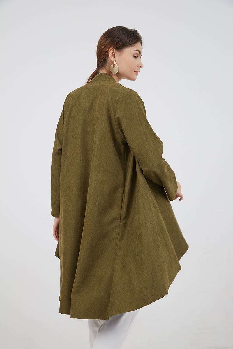 Sell Falisa Waterfall Cardigan Army Outerwear | Berrybenka.com