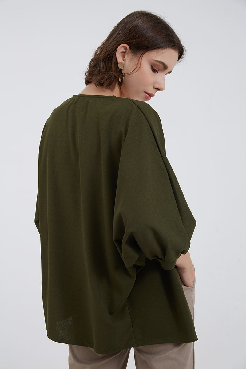 Sell Sofia Indira Batwing Outer Army Outerwear | Berrybenka.com
