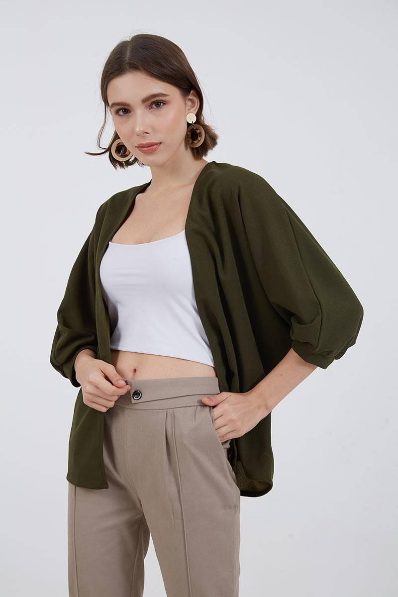 Sell Sofia Indira Batwing Outer Army Outerwear | Berrybenka.com